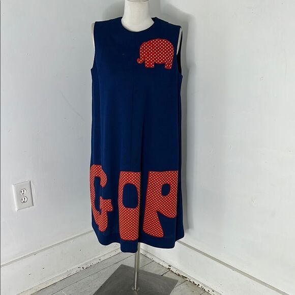 Vintage | Dresses | Rare 6sgop Republican Elephant Mod Handmade Dress ...